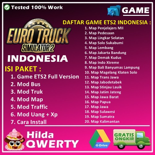 Jual ETS2 Euro Truck Simulator 2 MOD Indonesia untuk PC Laptop | Shopee ...