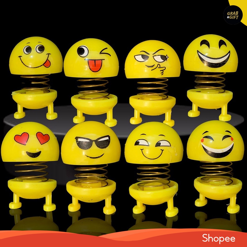 Jual Mainan Peer Mentul Spring Doll Emoticon Murah 4.5 cm | Shopee ...