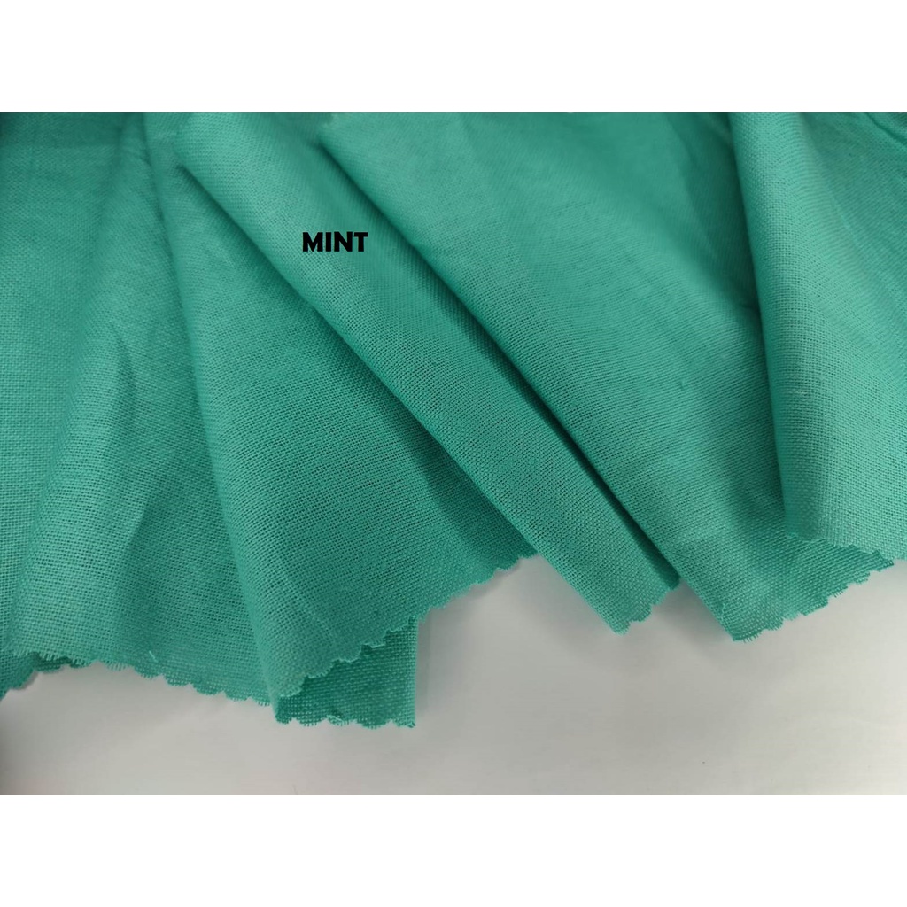 Jual 1 meter Kain katun linen rami / bahan Rami Polos Kualitas Premium ...