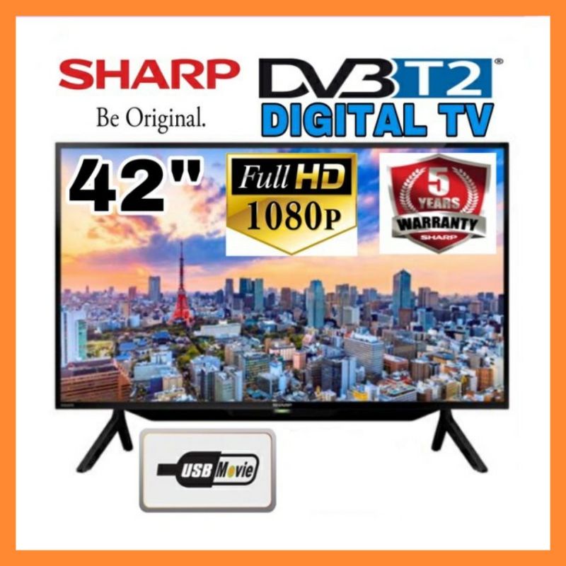 Jual SHARP LED TV 42 INCH 2TC42DD11 ( DIGITAL ) FULL HD HDMI USB | Shopee Indonesia