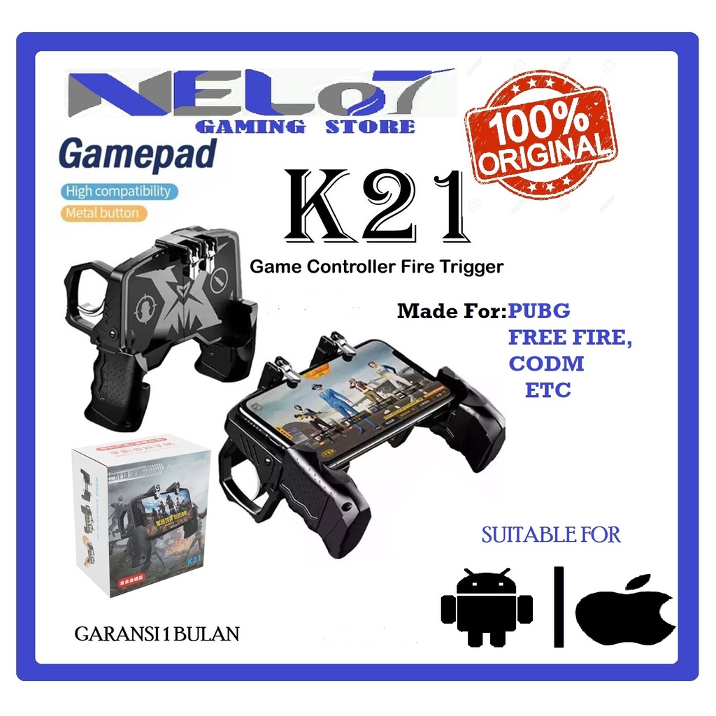 Jual Original K21 for Mobile Joystick Gamepad L1 R1 Game Controller ...