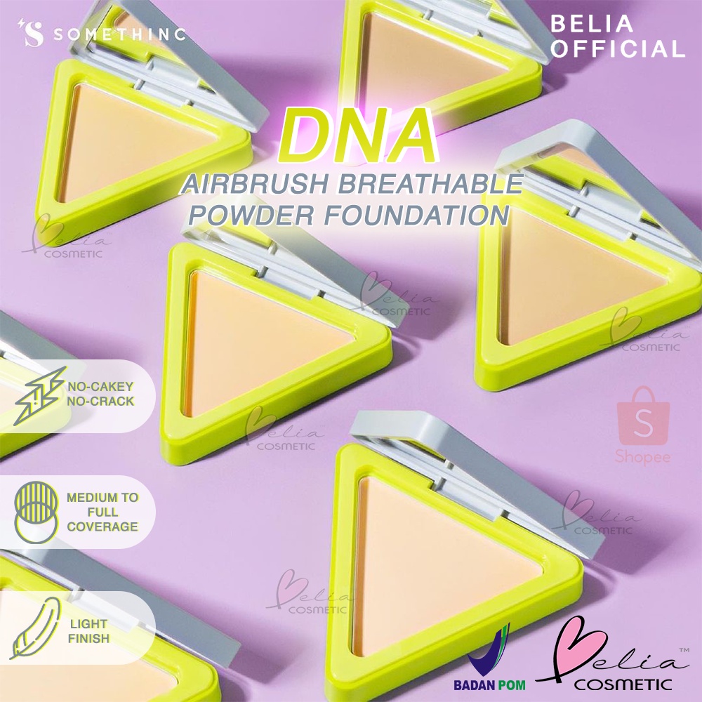 Jual BELIA SOMETHINC DNA Airbrush Breathable Powder Foundation | Bedak ...