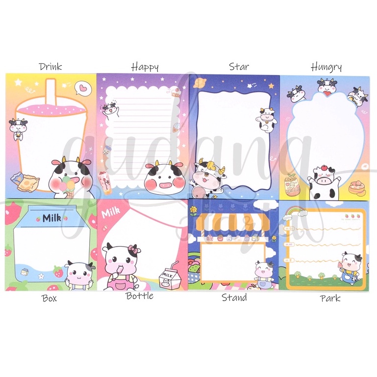 Jual Sticky Notes Cutie Cow Notes Motif Sapi Imut GH 301318 | Shopee ...