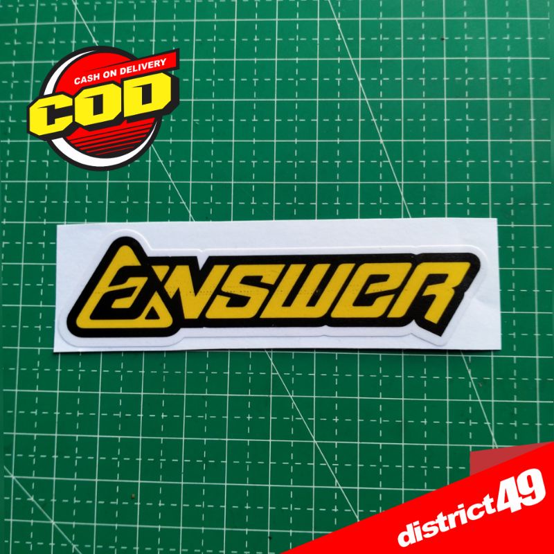 Jual Stiker Print and Cut laminasi tahan air - Sticker ANSWER RACING ...