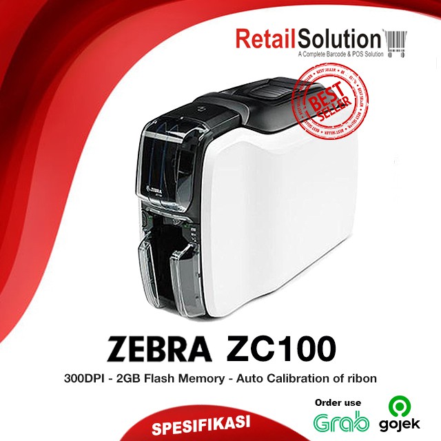 Jual Zebra ZC100 - Printer ID Card Single Sided | Shopee Indonesia