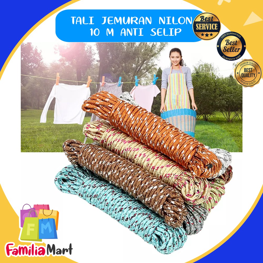 Jual TALI JEMURAN TALI TAMBANG NILON 10 METER ANTI SELIP SUPER KUAT ...