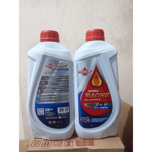 Jual Oli Motor Federal Racing 10W 40 Full Synthetic 1 L | Shopee Indonesia