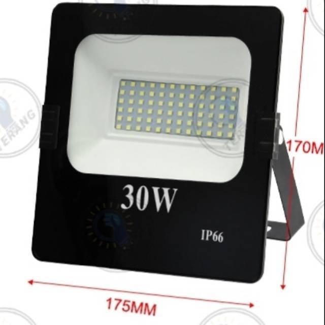 Jual LAMPU SOROT LED 30 W TEMBAK / LED TAMAN / LED FLOOD LIGHT PUTIH / KUNING 30watt INDOOR ...