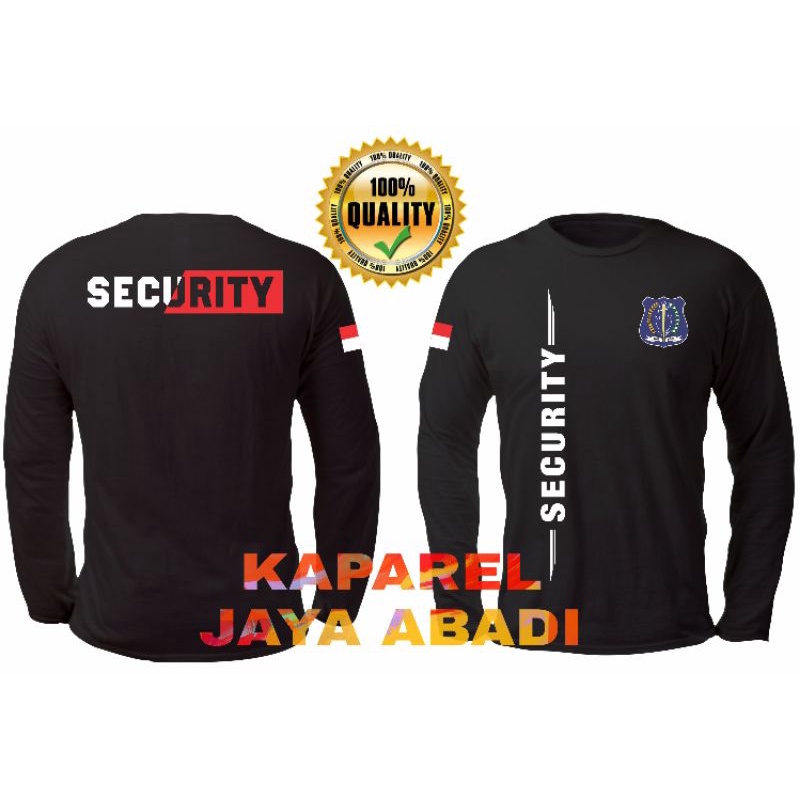 Jual Kaos Logo Security Lengan Panjang / Baju Security/Atasan Pria ...