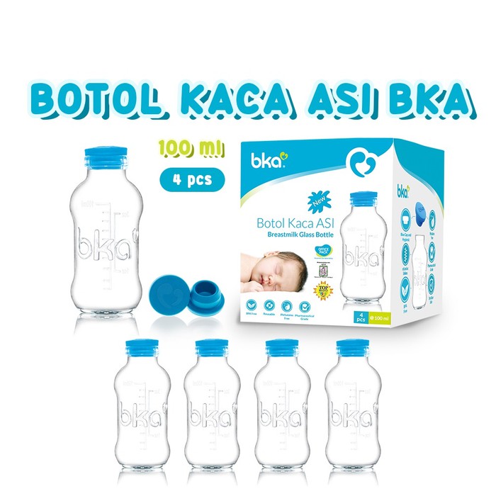 Jual BKA Botol Kaca Asi 100ml isi 4pcs - Botol Asi BKA 100ml - Botol Asi Vial Baru | Shopee ...