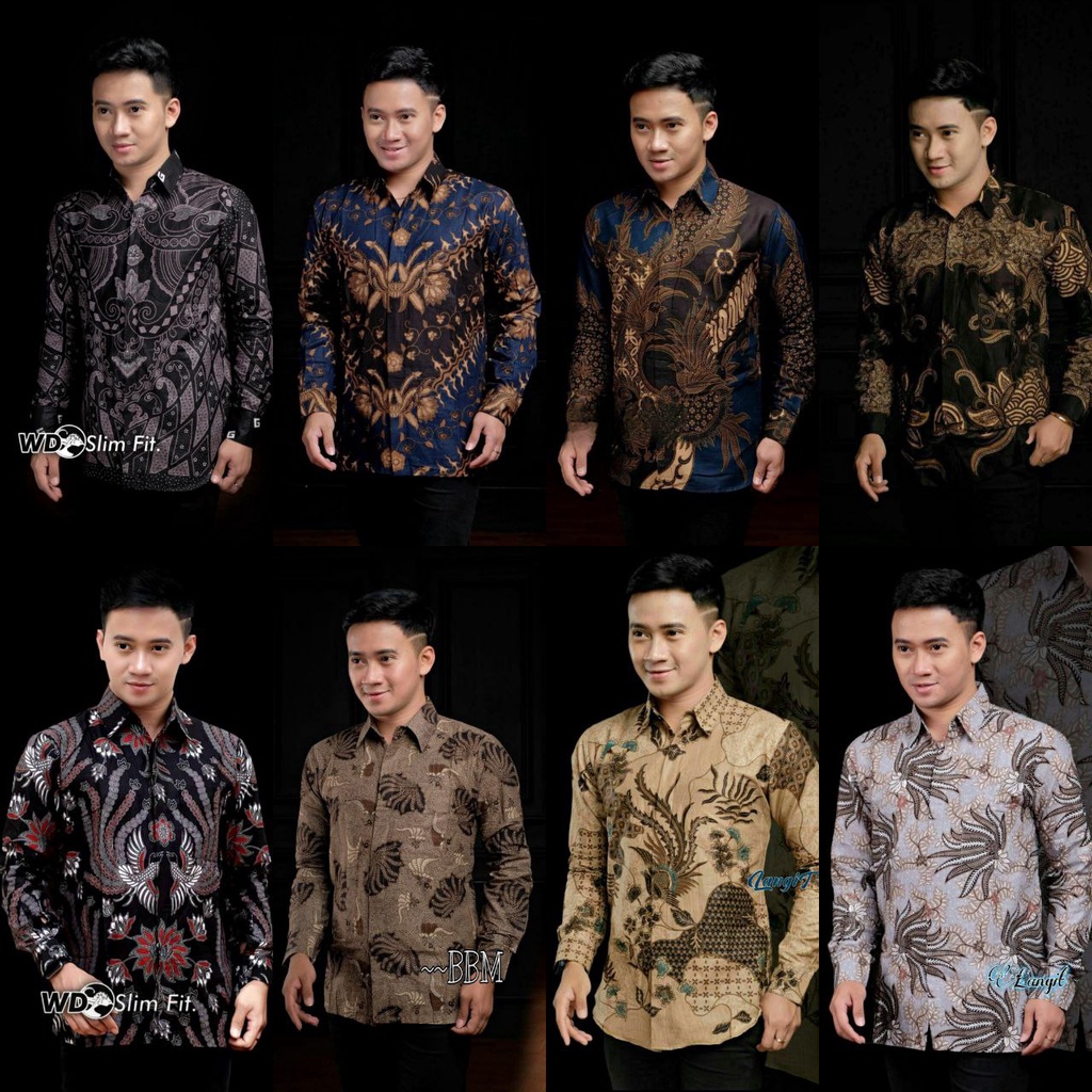 Jual Batik Pria Lengan Panjang BATIK NAKULA HRB026 motif KERATONAN Kode ...