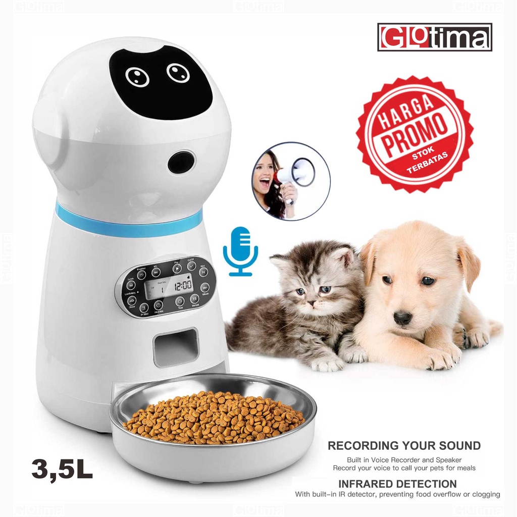 Jual Automatic Pet Feeder Dispenser Tempat Makan Kucing Anjing Otomatis ...