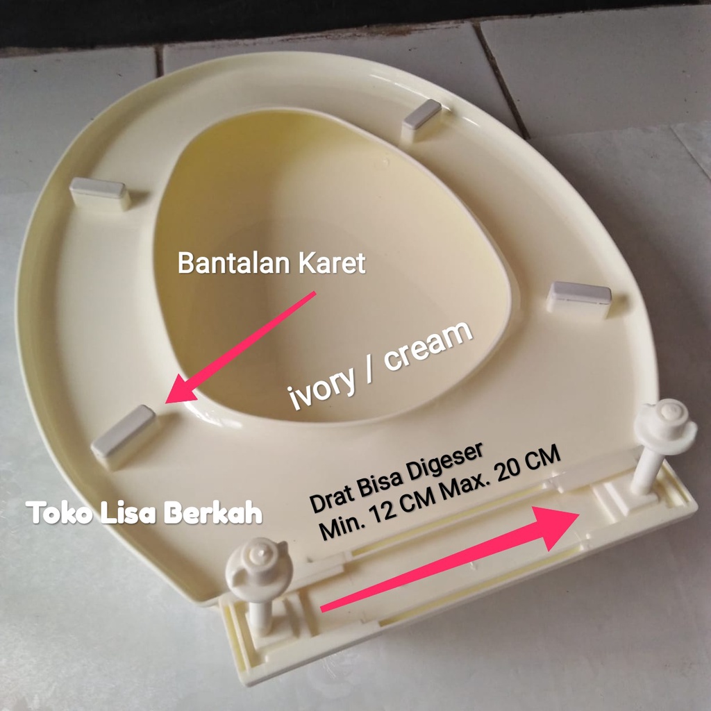 Jual Tutup closet duduk bantalan karet model toto, ina, volk dll ...
