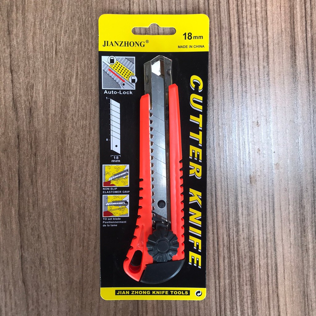Jual PISAU CUTTER PLASTIK BESAR JIAN ZHONG TAJAM | Shopee Indonesia