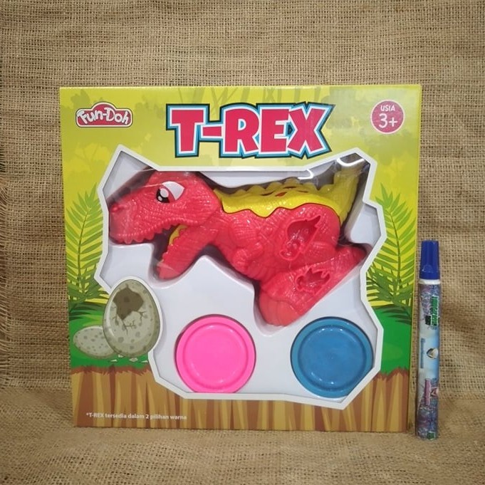 Jual Fundoh T-Rex Dinosaurus - Mainan Lilin - Mainan Edukasi - Merah ...