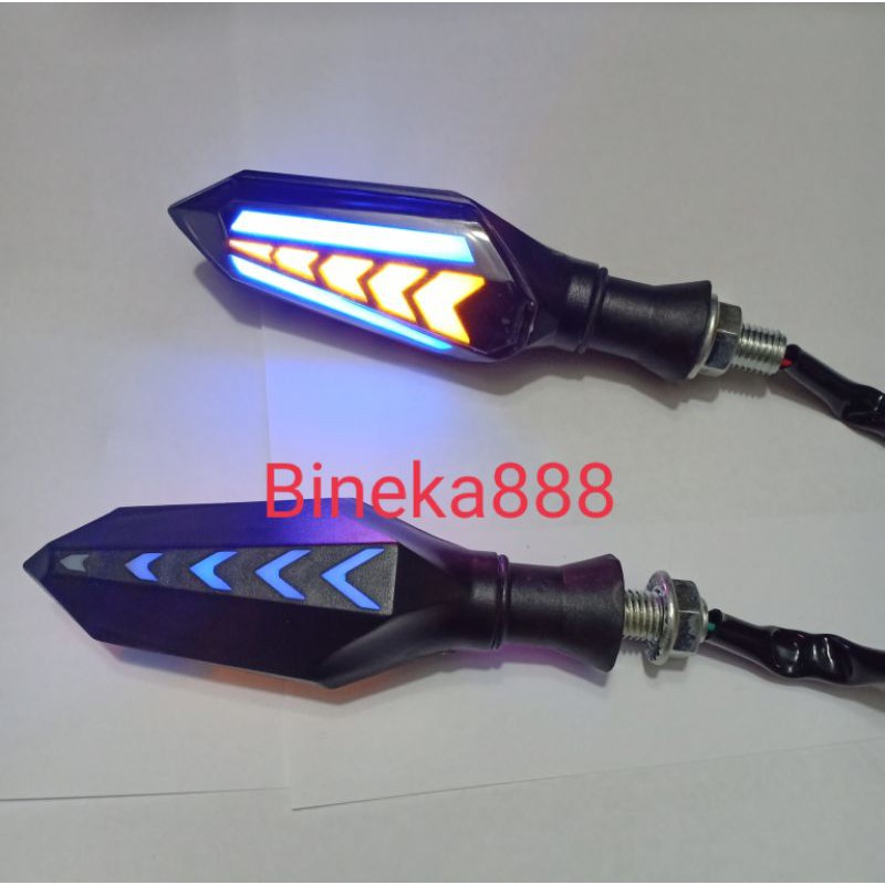 Jual sein motor led running panah 2 sisi sen motor klx crf cbr vixion gsx tiger vesa mx king dll ...
