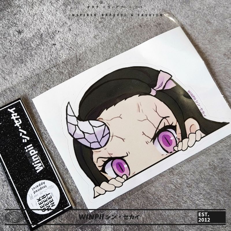 Jual Stiker Ngintip / Peeking Stiker Nezuko Demon Ver Anime Demon ...