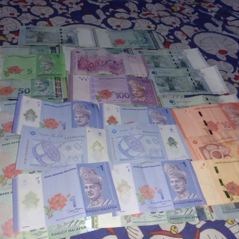 Jual Uang Asing Asli / Uang Malaysia / 1 Ringgit / 5 Ringgit / 10 ...