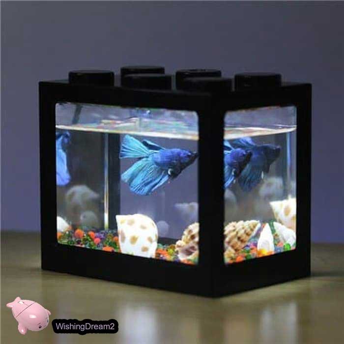 Jual TOPCN Akuarium Aquarium Mini Susun Ikan Hias Cupang USB White Top ...