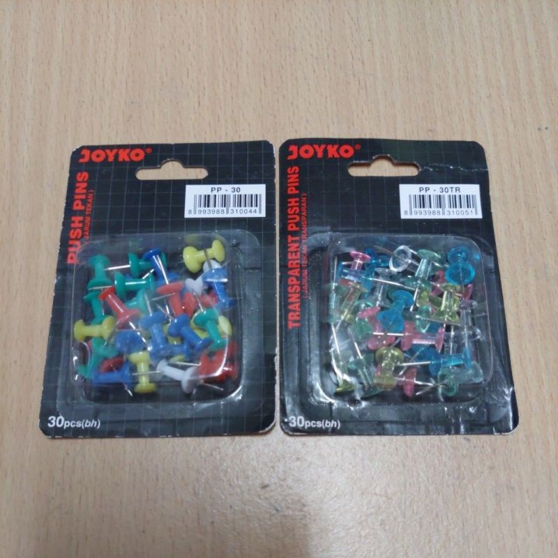 Jual Push Pin Joyko PP-30 / Paku Pin Board JOYKO PP-30TR / Paku Tusuk ...
