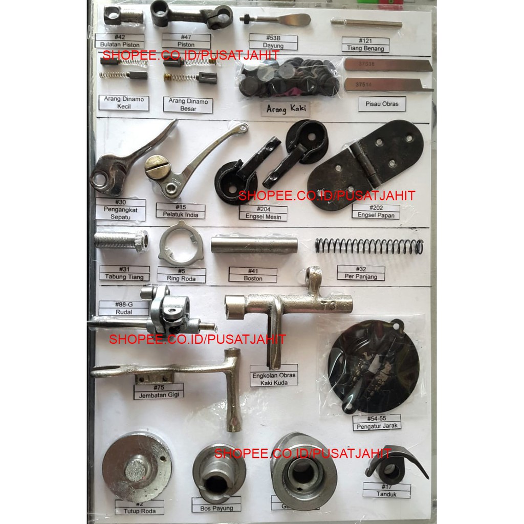 Jual Piston Dayung Tiang Benang Arang Dinamo Pisau Obras Pelatuk Engsel ...