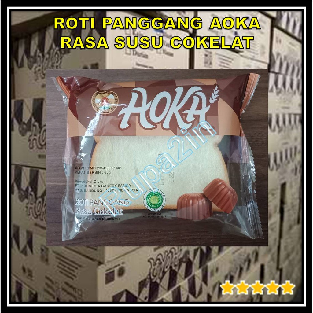 Jual Aoka Roti Tawar Panggang Sandwich Isi Selai Dus Karton