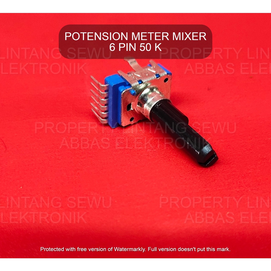 Jual POTENSIO METER MIXER 6 PIN 6 KAKI 50K 50 KILO OHM POTENSIO MIXER ...