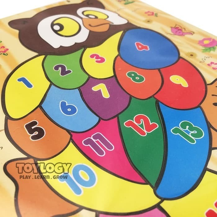 Jual Ds020V Puzzle Kayu Burung Hantu Angka 1-15 ( Puzzle Owl Number ...