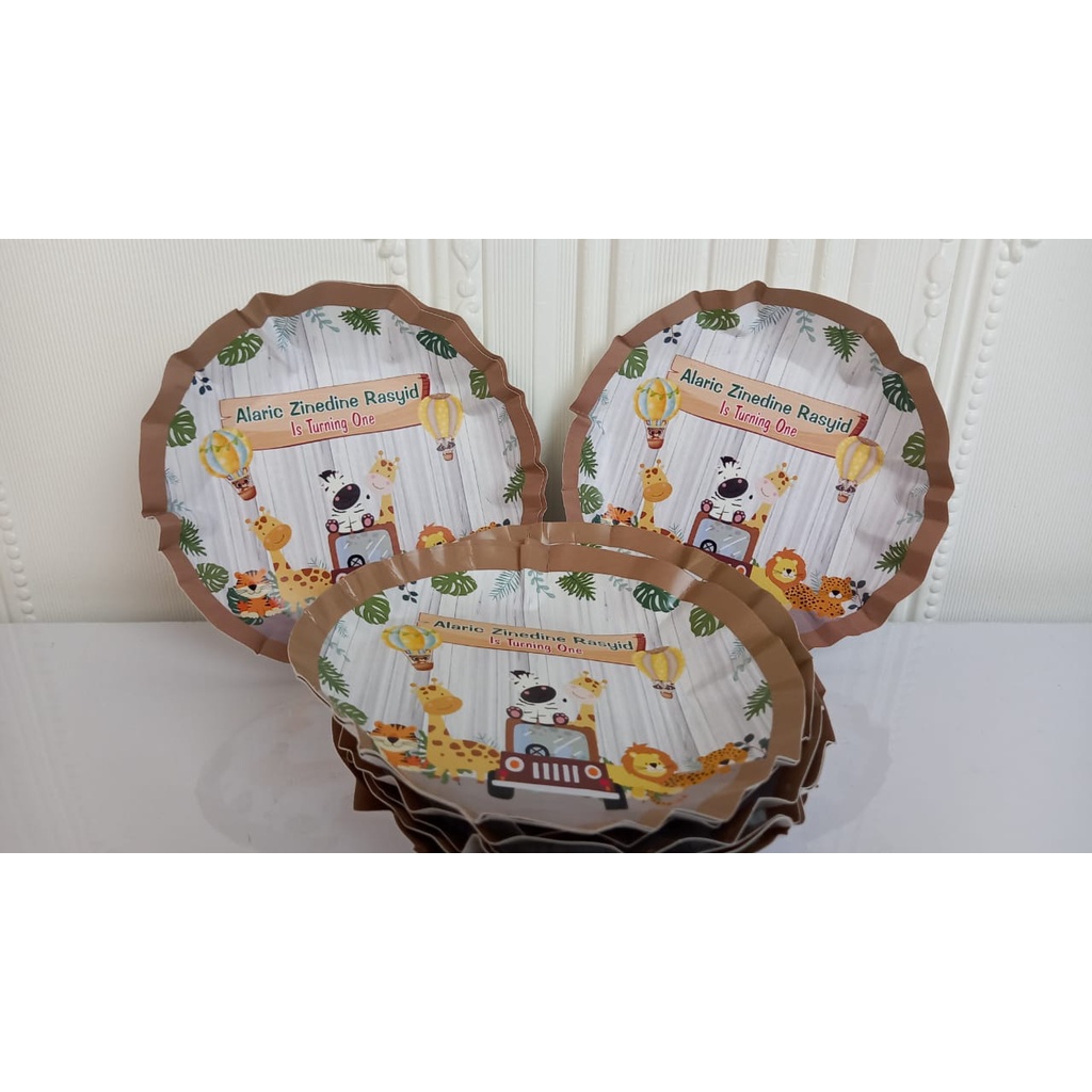 Jual piring jungle / paper plate jungle / piring kertas jungle / paper ...
