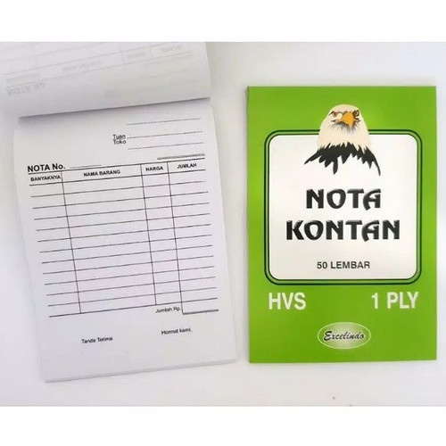 Jual Nota Kontan kecil 1 ply HVS Excelindo ( 1 pack isi 10 buku ...