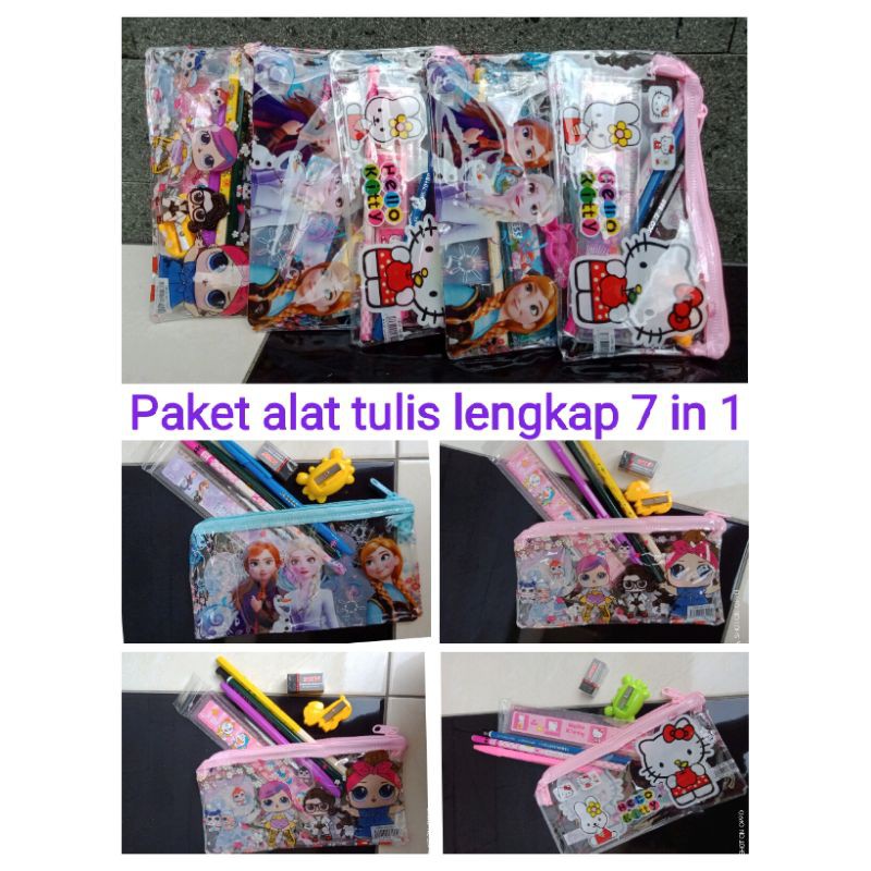 Jual paket alat tulis lengkap isi 7 pcs | Shopee Indonesia