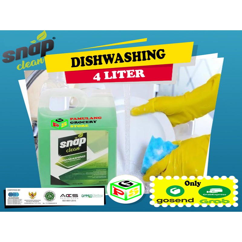 Jual Snap Clean Dishwashing 4L (sabun cuci piring) | Shopee Indonesia