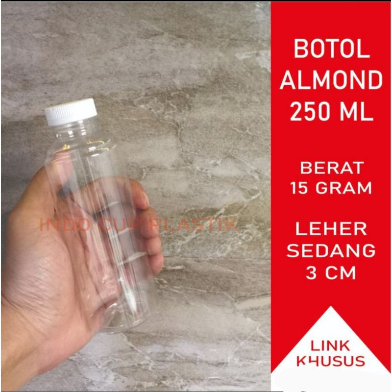 Jual Botol Almond 250ml Botol Plastik 250 ml Botol Susu Short Neck ...