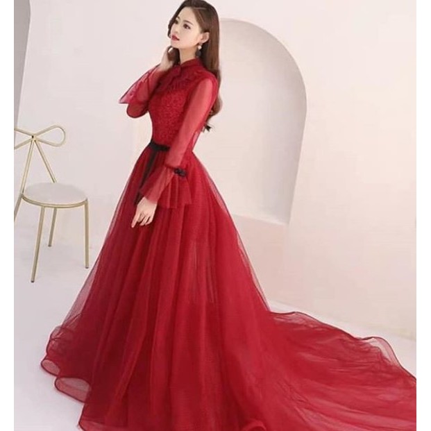 Jual Gaun pengantin bridal gown merah | Shopee Indonesia