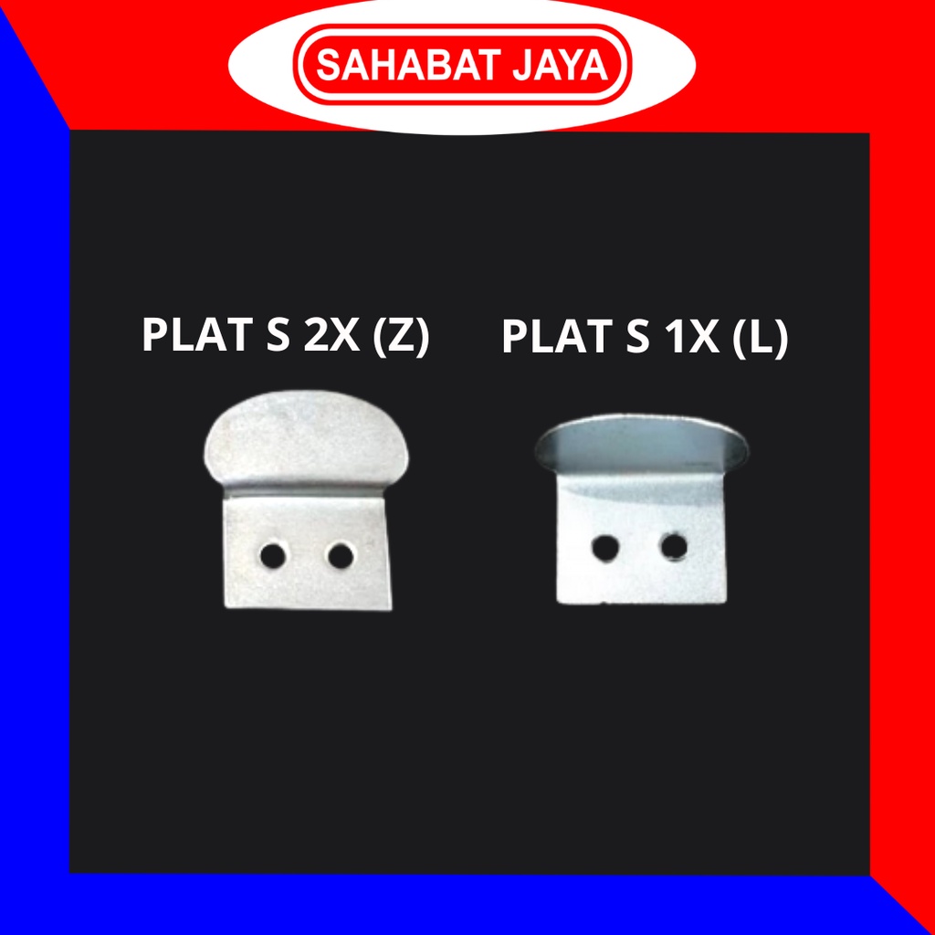 Jual PLAT S GANTUNGAN PENJEPIT KLEM KACA KAYU S 1X MODEL L / S 2X MODEL ...