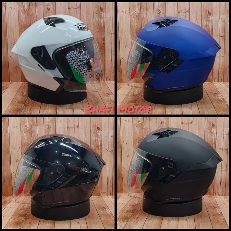 Jual RSV HELM SV300 SOLID DOUBLE VISOR HALFACE SNI-DOT ORIGINAL100 ...