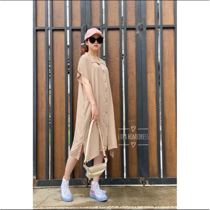 Jual HOME DRESS LULA FULL KANCING AKTIF XXL | DRESS MINI STYLE KOREAN ...