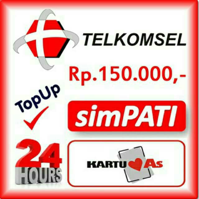 Jual Pulsa Elektrik Telkomsel 150 Rb Reguler, Pulsa Simpati 150 ribu ...