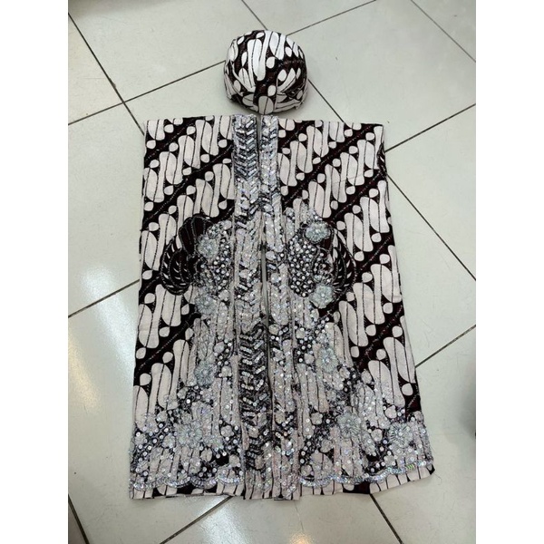 Jual Sutrisno kebaya - Kain Wiron Payet Sepasang Set Blangkon Kain ...