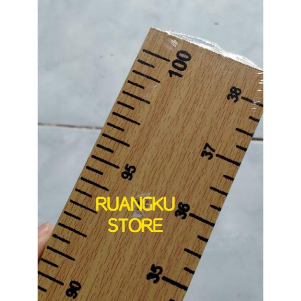 Jual PENGGARIS KAYU 1 METER (2 BARIS UKURAN) SERBUK KAYU | Shopee Indonesia