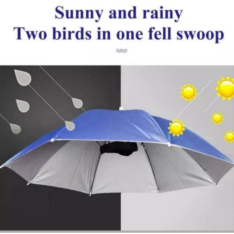 Jual Topi Payung Kepala Diameter Besar 60 cm Topi Mancing | Shopee ...