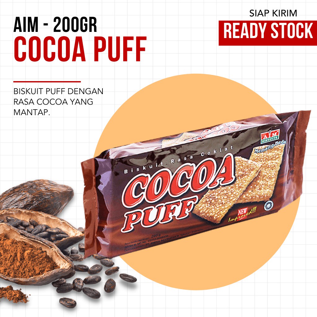 Jual Cocoa Puff Biskuit Rasa Coklat - AIM 200gr (OPEN RESELLER ...