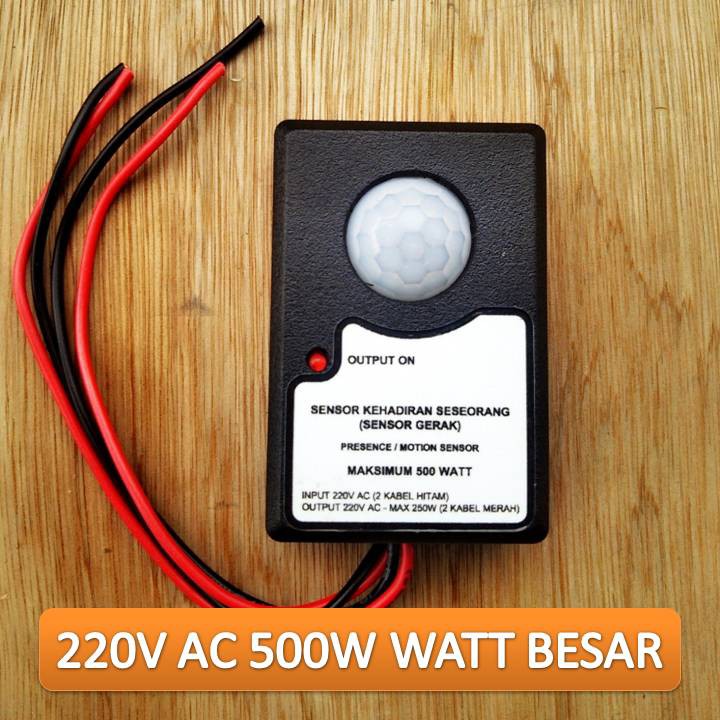 Jual Saklar sensor gerak 500W watt besar - sensor kehadiran seseorang ...