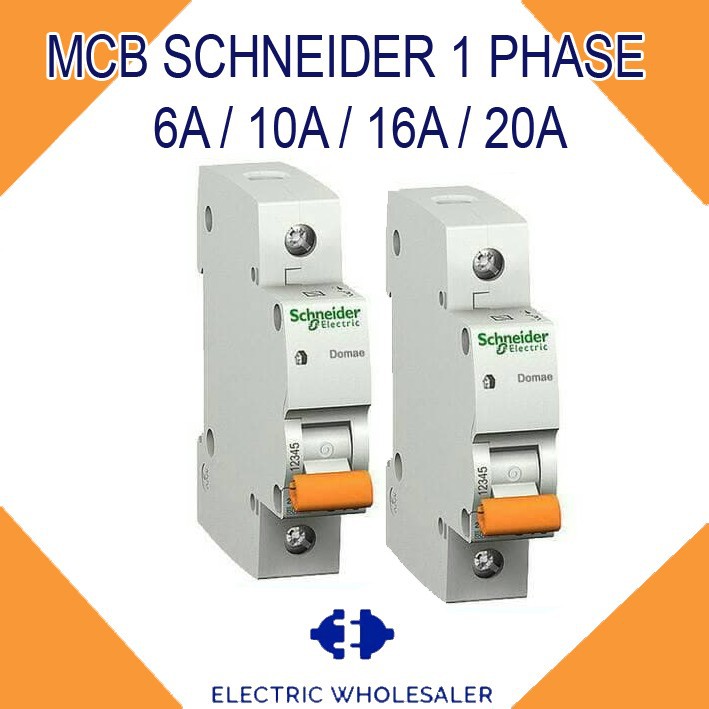 Jual MCB SCHNEIDER 1 PHASE 6A / 10A / 16A / 20A | Shopee Indonesia