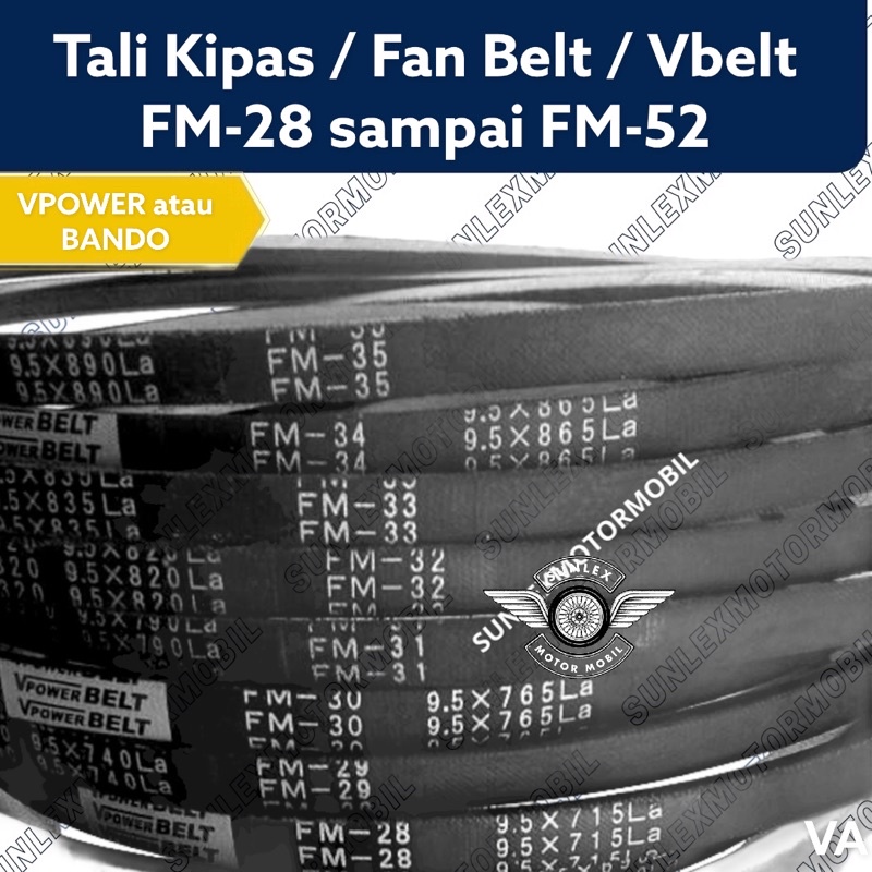 Jual FAN BELT VBELT TALI KIPAS TIPE FM VPOWER FM28 FM29 FM30 FM31 FM32 FM33 FM34 FM35 FM36 FM37 ...
