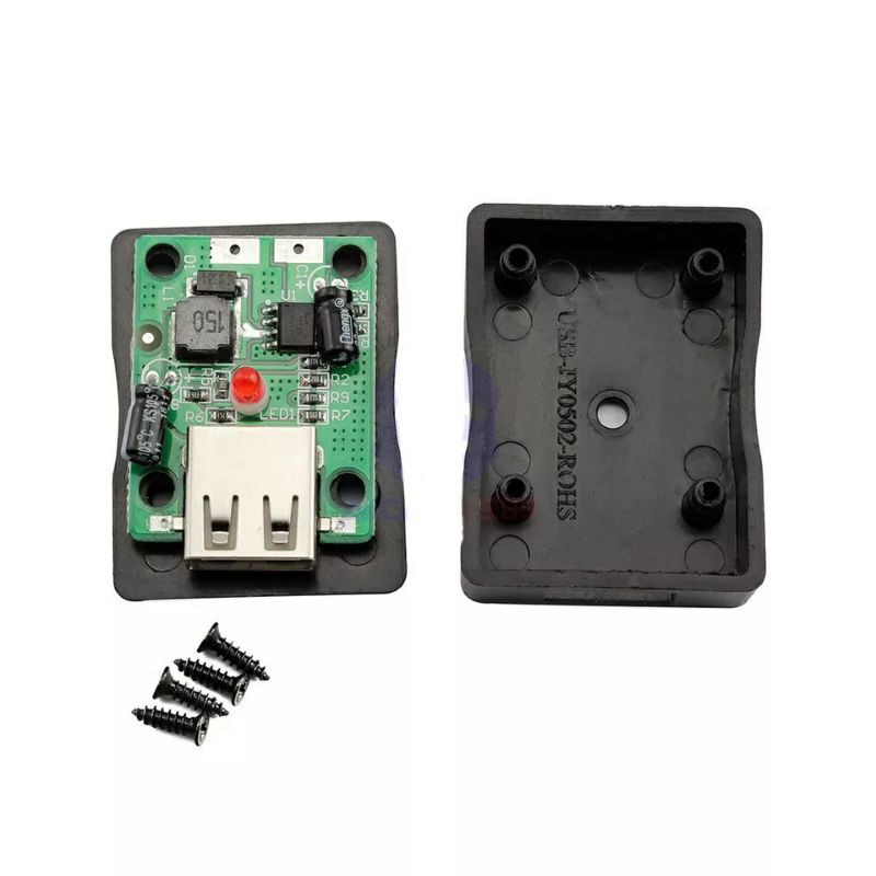 Jual Modul converter adapter regulator step down DC 6-20V to USB 5V 2A ...