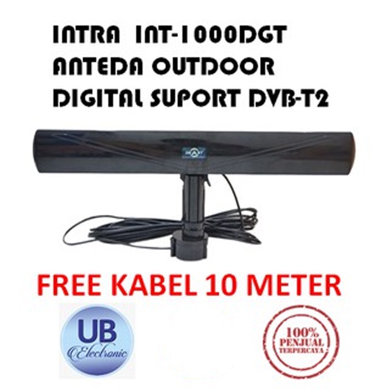 Jual Intra Antena Remote Digital Outdoor TV LCD / LED INT-1000DGT Smart ...