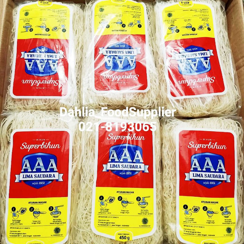 Jual 450 gr SUPER BIHUN AAA Lima Saudara 450GR | bihun aa • bihun ...