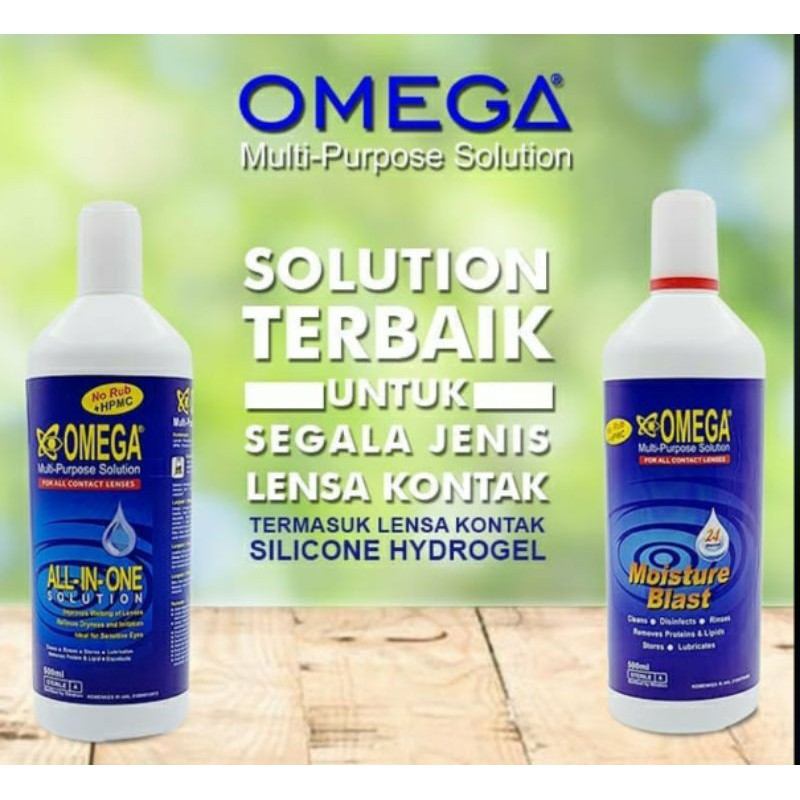 Jual OMEGA SOLUTION 500ML BY OMEGA carian softlens/pembersih softlens | Shopee Indonesia
