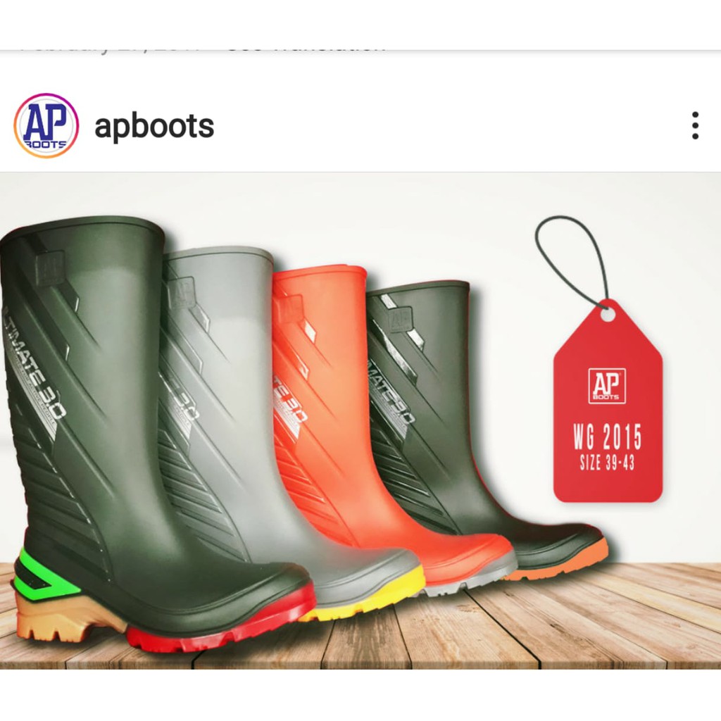 Jual Boot Ultimate AP 2015 Sepatu Safety Boots Panjang Anti Air ...